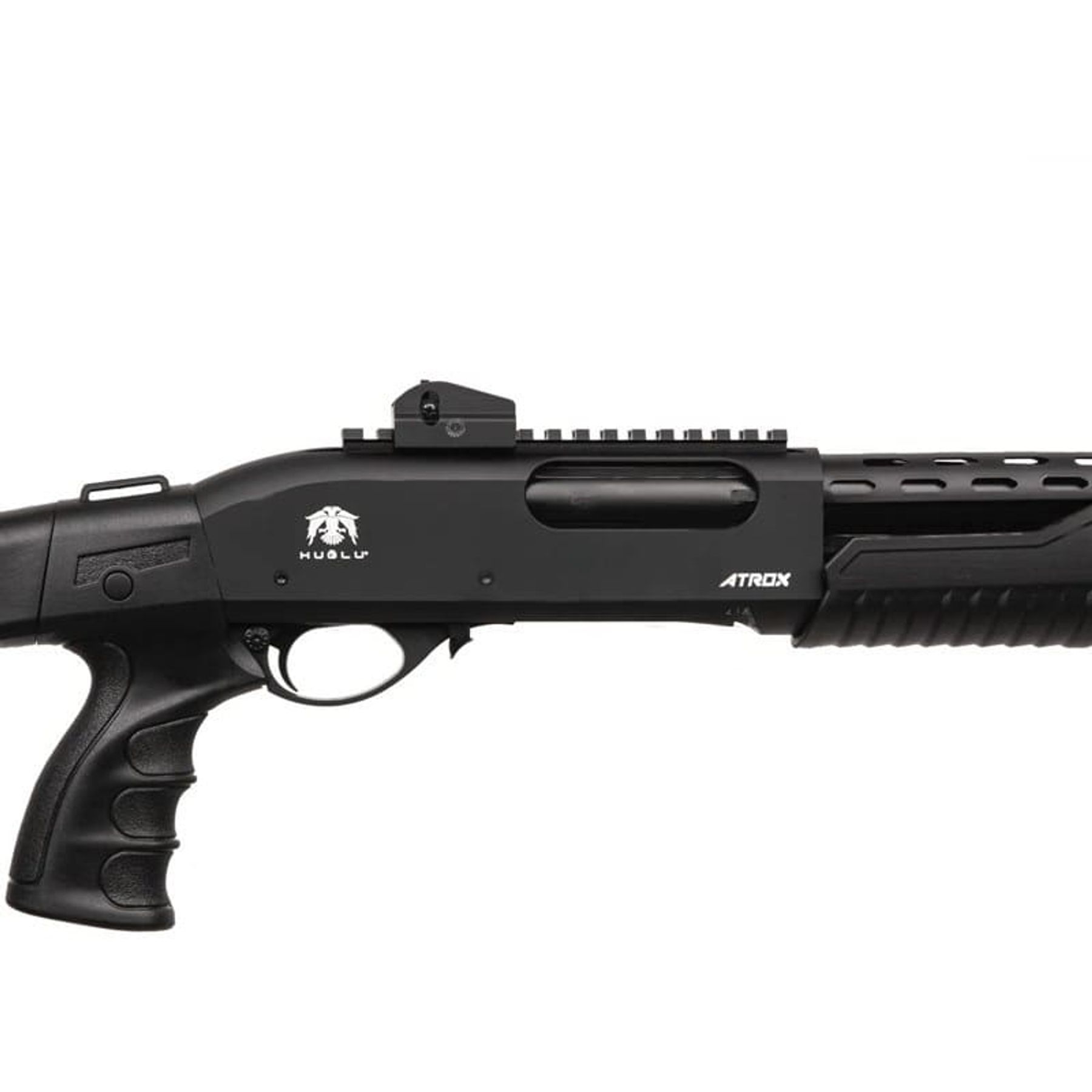 Помпова рушниця Huglu ATROX Tactic Plus Telescopic Stock 12/47 см Чорна ...